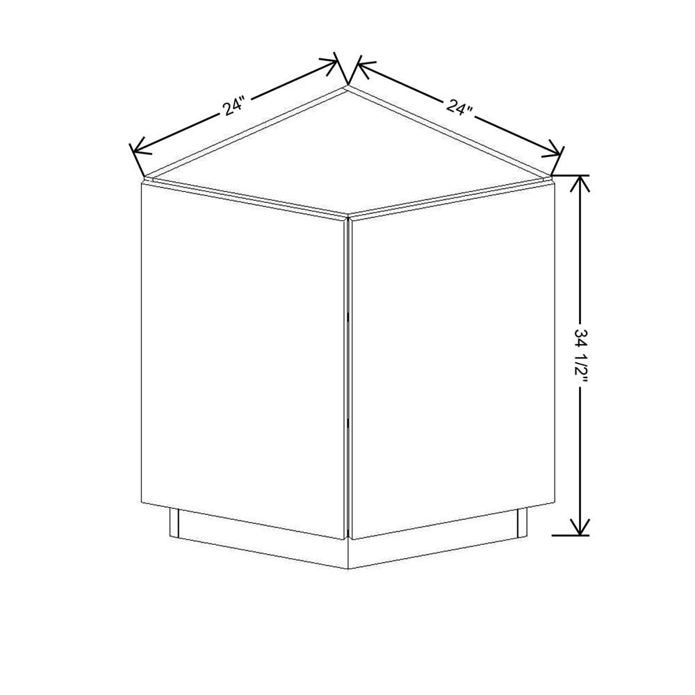 CNC Classic Broadway Cobalt 24" W Base End Cabinet – RTAHQ.com